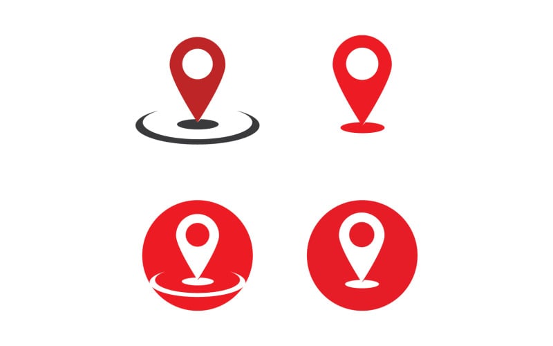 Location Point Icon Vector Illustration V22 - TemplateMonster