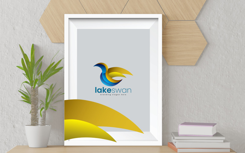 Lake Swan and Fashionable Swan Logo #284806 - TemplateMonster