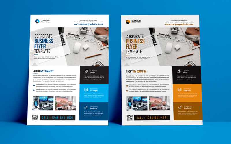 Company Project Business Flyer V.036 - TemplateMonster
