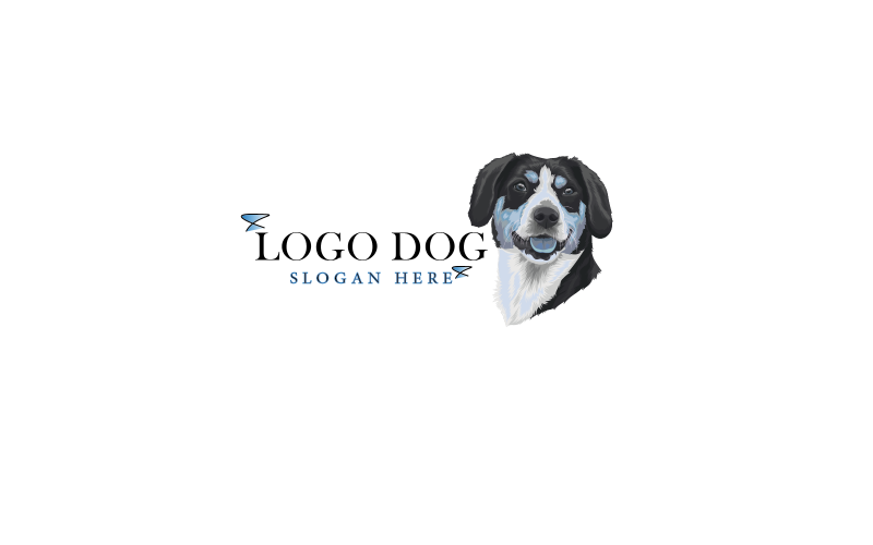 Modèle de conception de logo de chien. - TemplateMonster