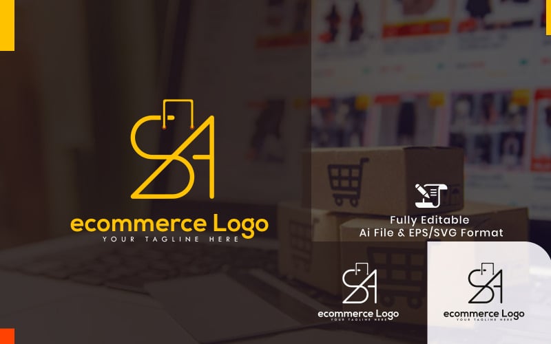 SA Letter Ecommerce Logo Template #285284 - TemplateMonster