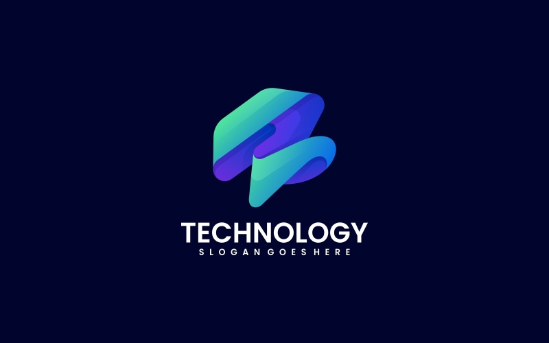 Technology Gradient Logo Style 1 #285320 - TemplateMonster