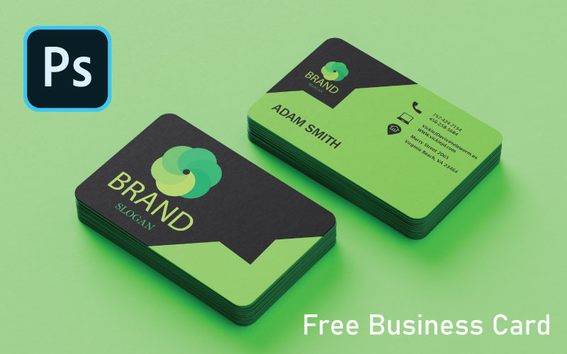 Free Green Business Card - Business Card - TemplateMonster