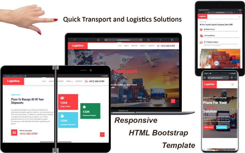 Logistikvorlagen - Responsive HTML Bootstrap