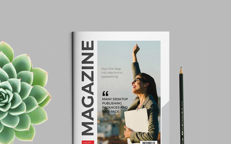 Arquivo Indesign de Modelo de Revista Grande