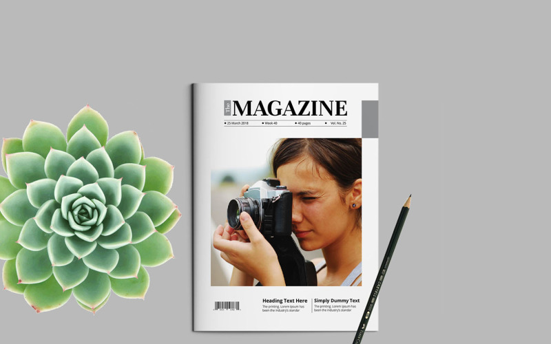 Fichier Indesign de modèle de magazine singulier