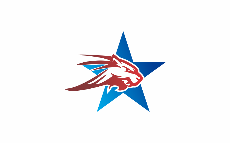 Tiger-Stern-abstrakte Logo-Vorlage #285627 - TemplateMonster