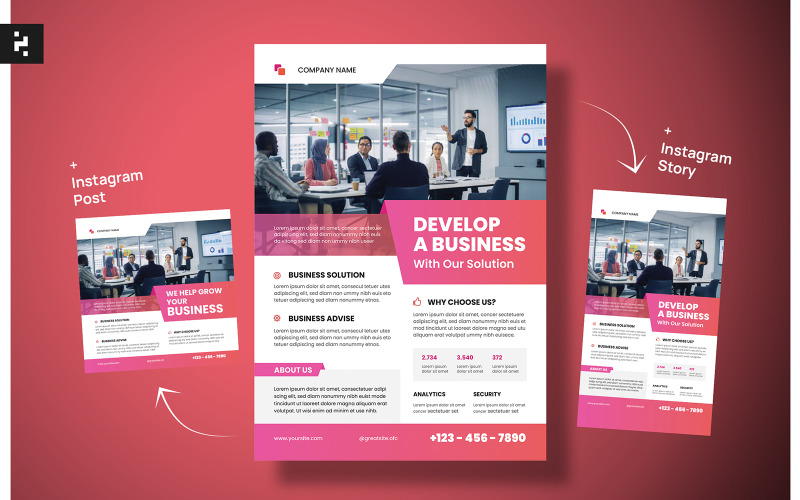 Business Service Template Flyer #285709 - TemplateMonster
