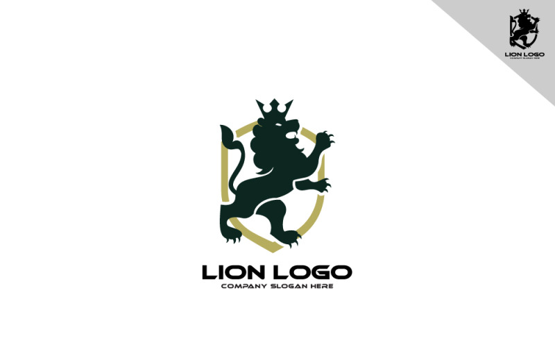 Plantilla de logotipo de león de lujo - TemplateMonster