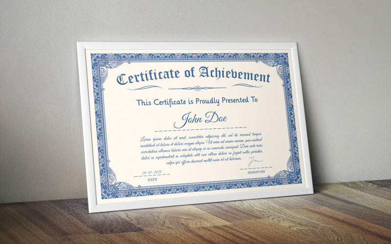 Classic Certificate Award Template 02 - TemplateMonster