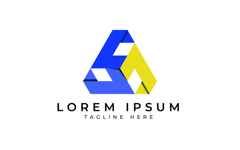 Abstract Modern Triangle Logo Design Template