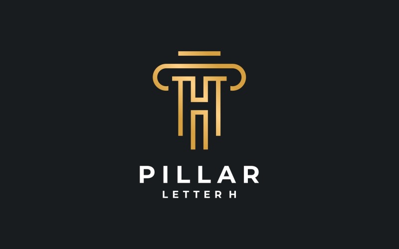 Letter H Pillar Attorney Law Logo #286375 - TemplateMonster