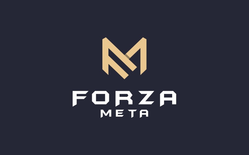 Letter MF FM Masculine Modern Monogram Logo - TemplateMonster