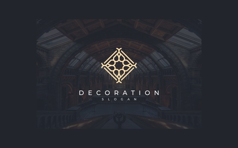 Mektup FF Ayna Simetrik Geometrik Logo - TemplateMonster