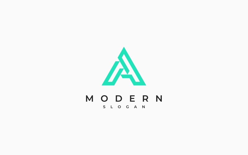Harf A Geometrik Modern Logo #286464 - TemplateMonster