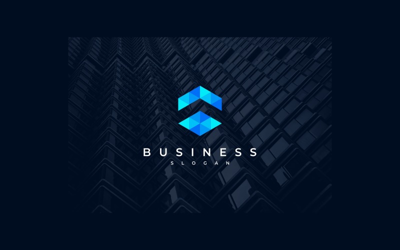 Hexagon Arrow Up Pixel Triangle Colorful Logo