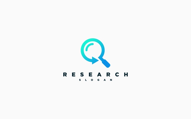 Magnifying Glass Research Reload Logo - TemplateMonster
