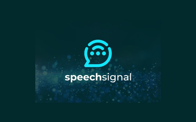 Speech Bubble Chat Signal Wireless Logo - TemplateMonster