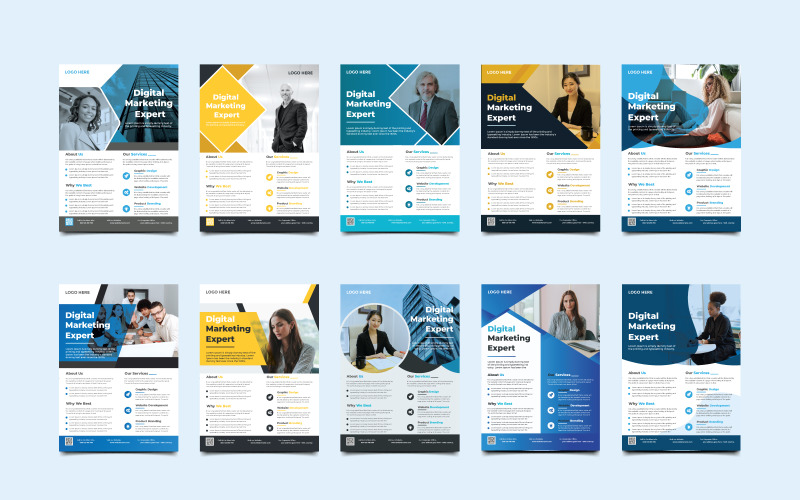 Creative 10 Corporate Flyer Design #286563 - TemplateMonster