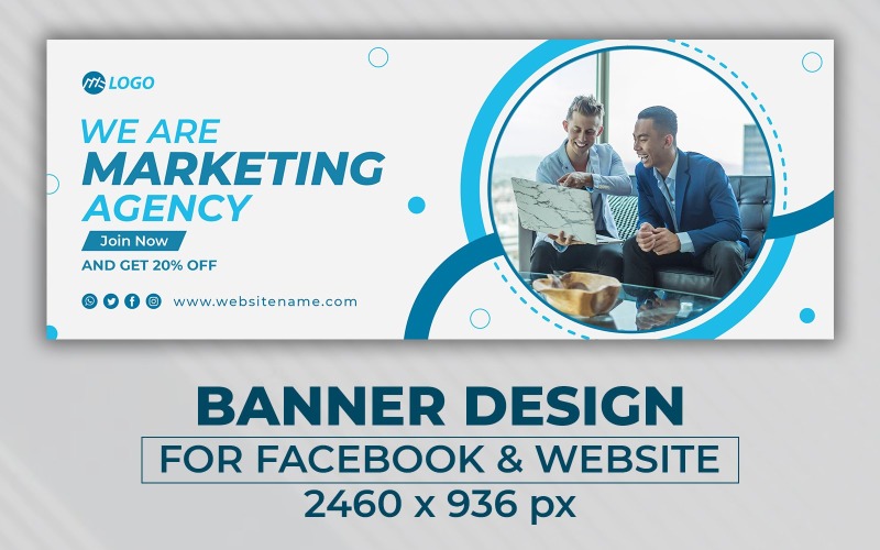 Marketing Agency Banner Template Design - TemplateMonster