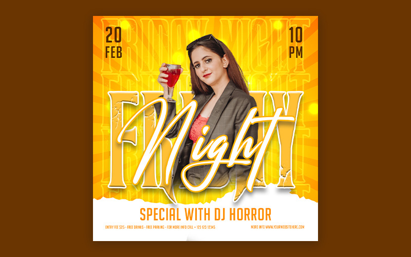 Modern Party Flyer Template #286521 - TemplateMonster