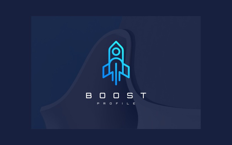 Rocket Launch Profile Person Logo #286503 - TemplateMonster