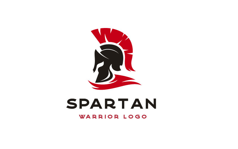 Logo Spartan Sparta, šablona návrhu loga Spartan Helmet