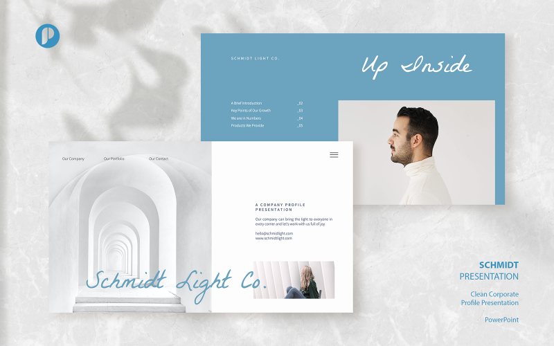 Schmidt – prezentacja profilu firmy w czystym niebie