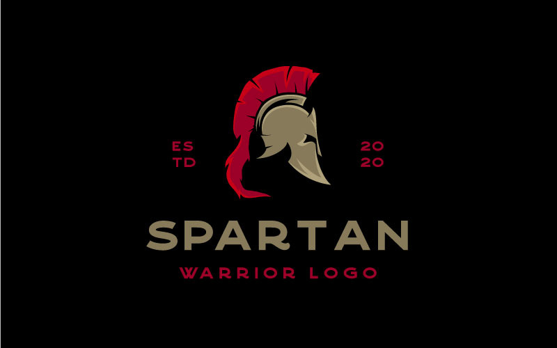 Vintage Retro Spartan Sparta Logo, Spartan Helmet Logo Design Inspiration