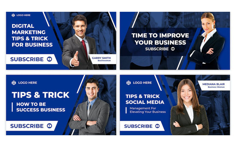 Businessman Tips & Trick Youtube Thumbnail Template