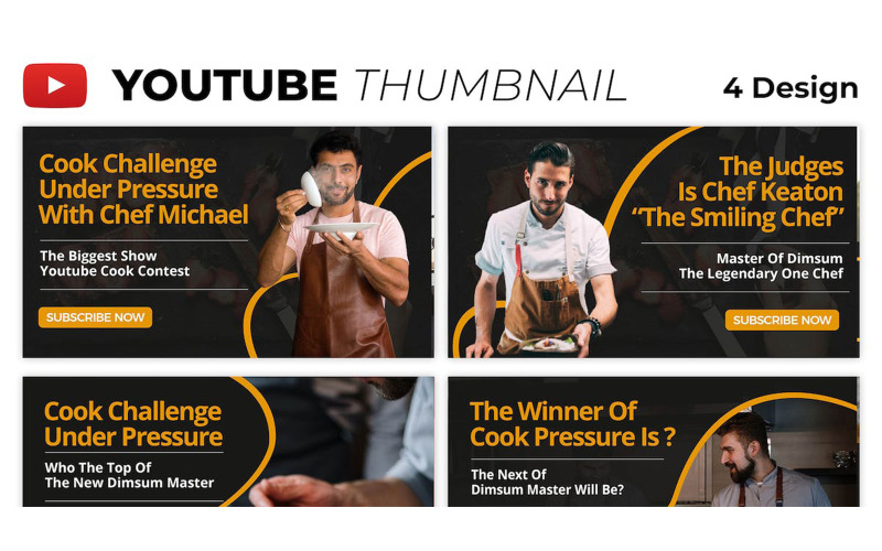 Cook Youtube Thumbnail Template #286842 - TemplateMonster