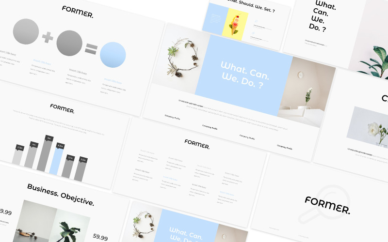 Modello PowerPoint dell'ex azienda - TemplateMonster