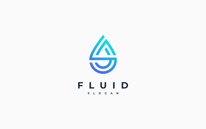 Goutte dEau Fluide Aqua Logo #287034 - TemplateMonster