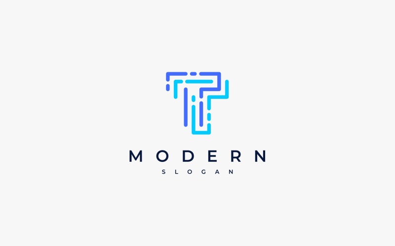 Letra TT Digital Technology Logo #287088 - TemplateMonster