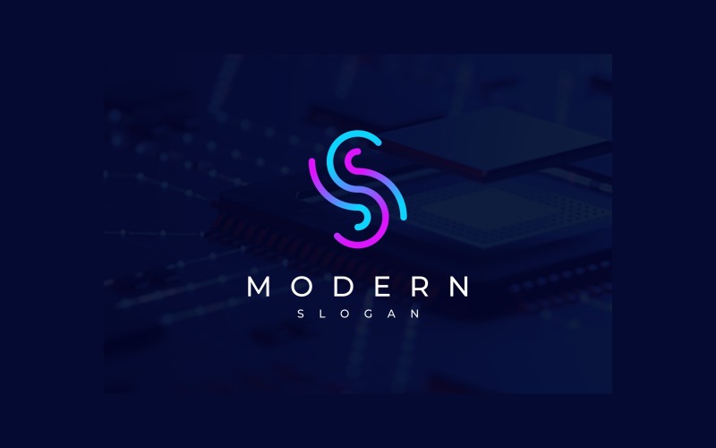 Letter S Modern Curve Line Logo 287028 Templatemonster