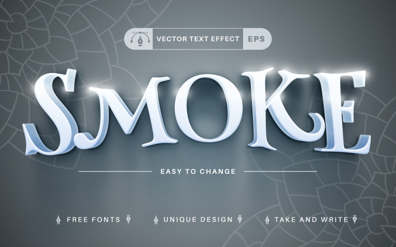 Smoke - Editable Text Effect, Font Style - TemplateMonster