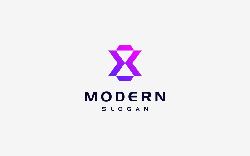 Letter X Simple Modern Logo #287347 - TemplateMonster