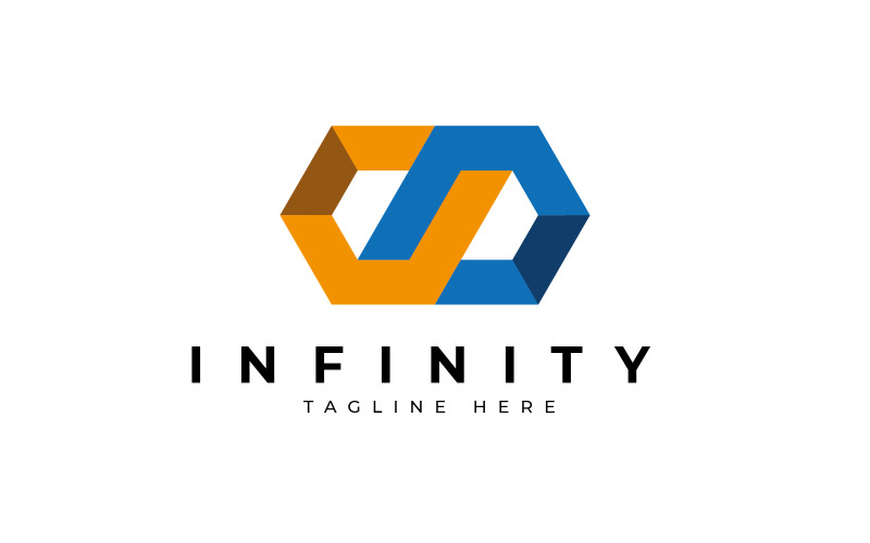 Modern abstract infinity logo mark design template