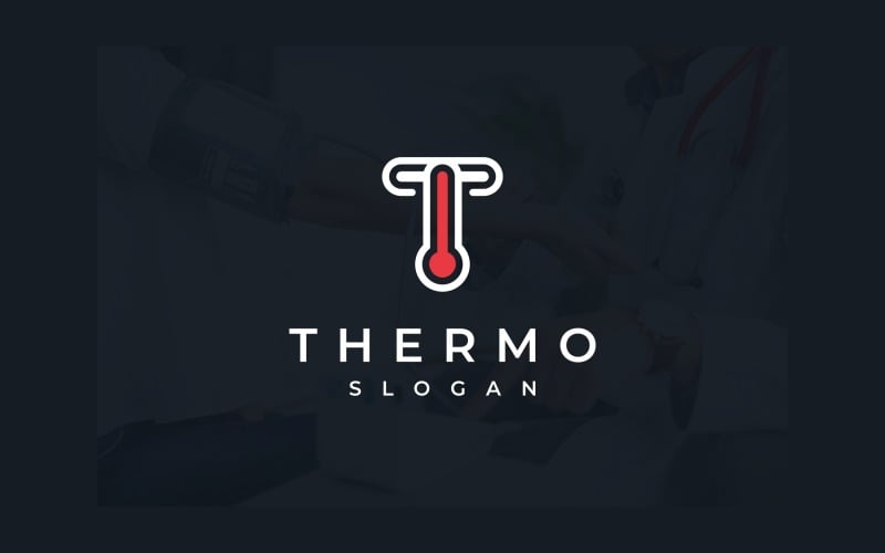 Letter T Thermometer Temperature Logo - TemplateMonster