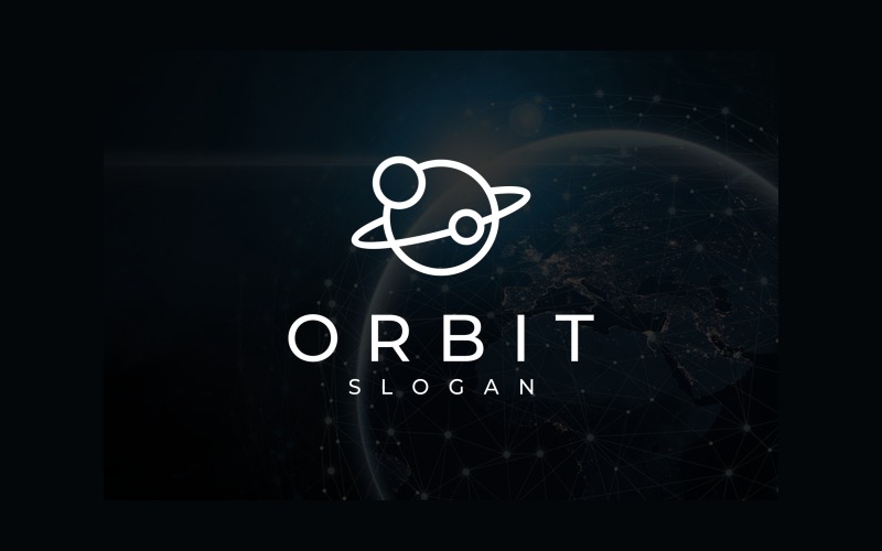 Orbite Planète Univers Galaxie Cosmos Logo - TemplateMonster