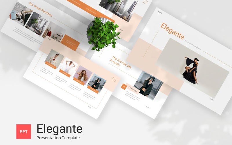 Elegante - Modèle PowerPoint de mode - TemplateMonster