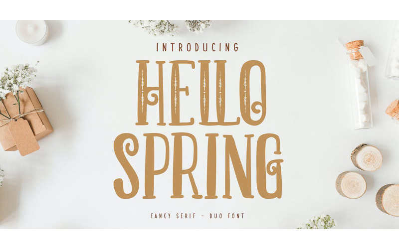 Fonte Hello Spring Fancy Serif Duo #287547 - TemplateMonster