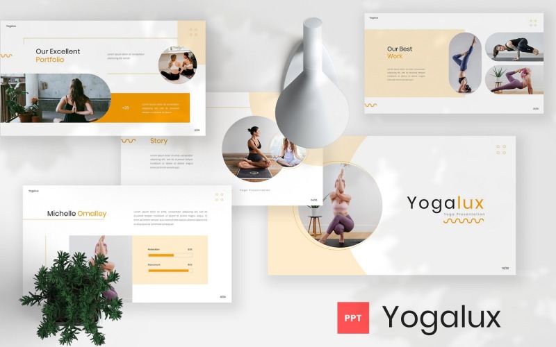 Šablony Yoga PowerPoint - Motivy PPT a PPTX pro prezentace Yoga Studio