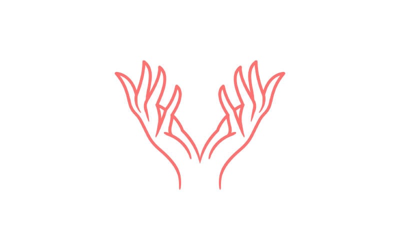 Zarif Kadın Eller Logo Tasarlamak Vektör - TemplateMonster