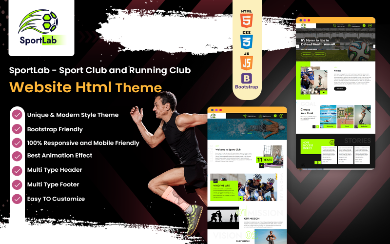 Running Responsive Website Template #45416 - TemplateMonster
