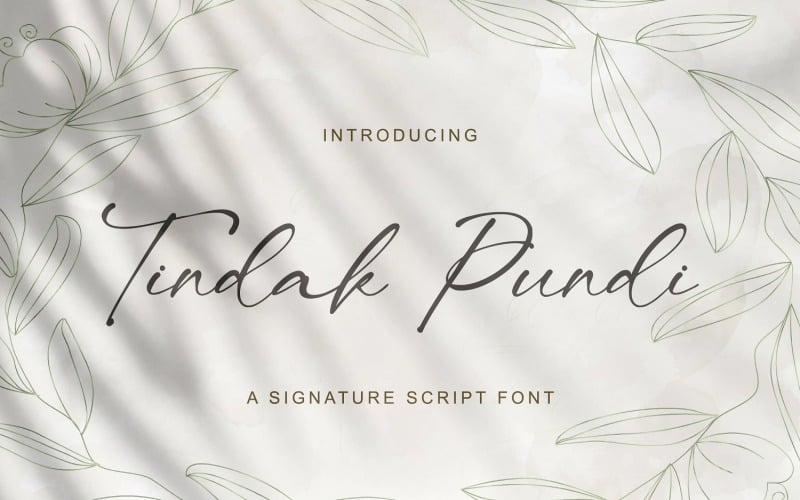 Tindak Pundi - Signature Script Font - TemplateMonster