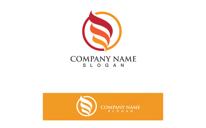 Modèle de logo de feu Vecteur d'icône de flamme V151