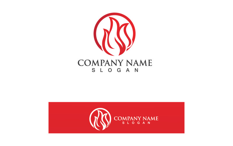 Modèle de logo de feu Vecteur d'icône de flamme V29