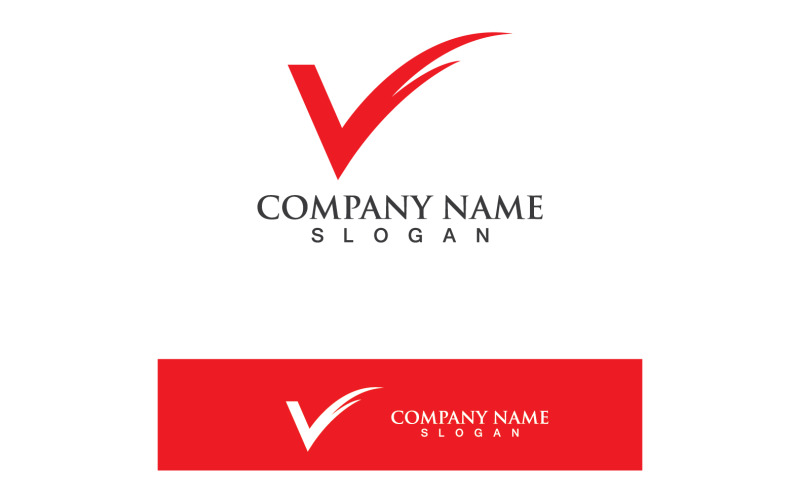 Ilustração de ícone de vetor de modelo de logotipo V V8
