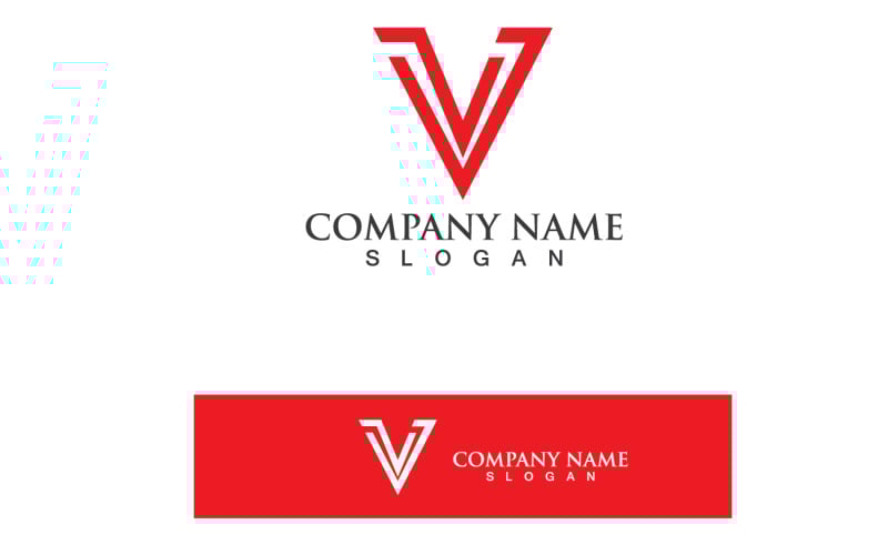 V Logo Template Vector Icon Illustration V13